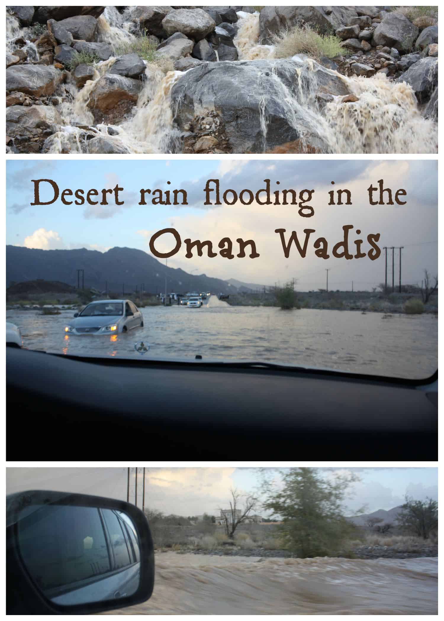 Desert Flood - Freak Storm in Oman as Flood Fills our Road