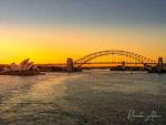 Enjoying a Sydney Harbour Sunset as We Cruise Away