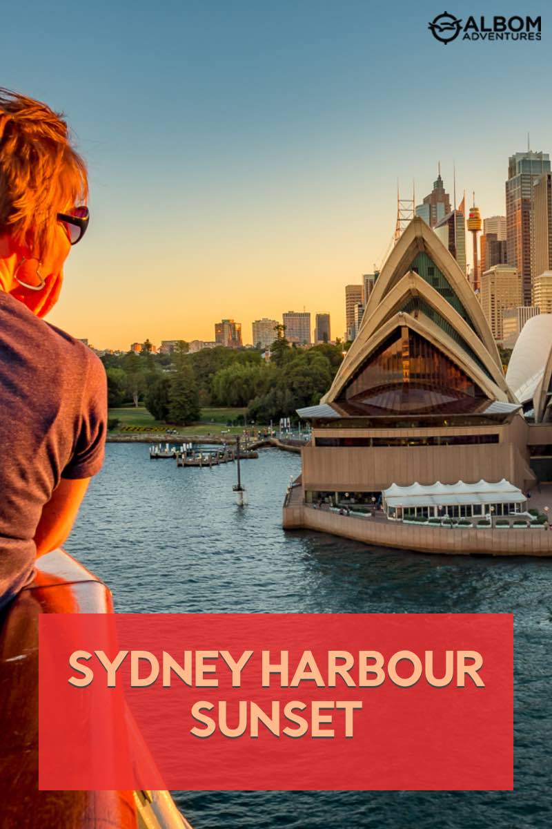 Enjoying a Sydney Harbour Sunset as We Cruise Away