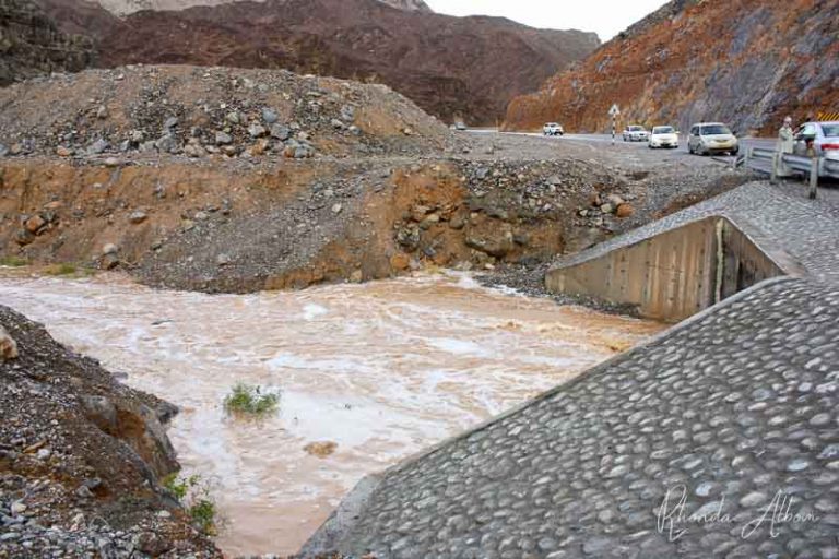 Desert Flood - Freak Storm in Oman as Flood Fills our Road